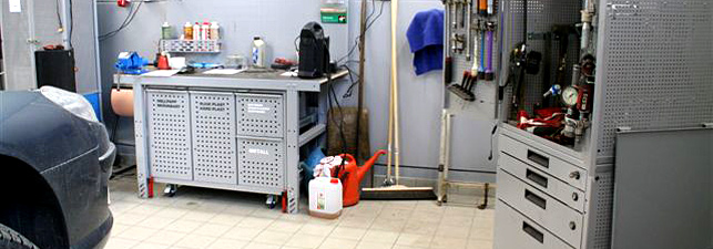 Opslagsystemen voor werkplaats en gereedschap